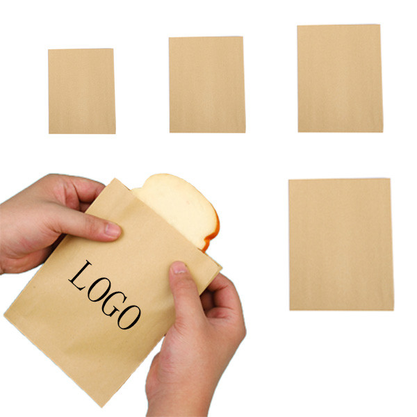 Food Grease-proof Kraft Paper Bag(5 1/2" L x 7 1/16" W x 13/16" H ...