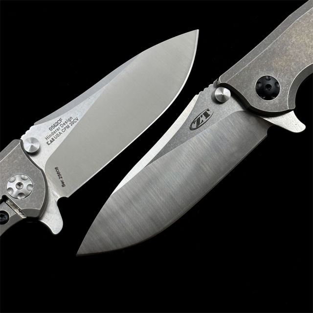 ZT Hinder 0562CF 0562TI Flipper 3.5 "CPM-20CV Folding Knife