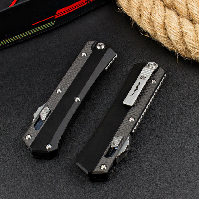 2023 Microtech carbon fiber GLYKON Automatic knife