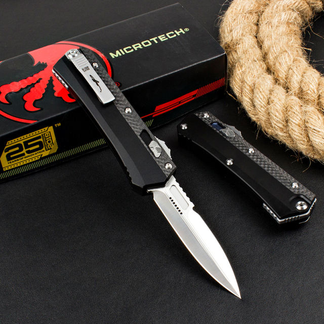 2023 Microtech carbon fiber GLYKON Automatic knife