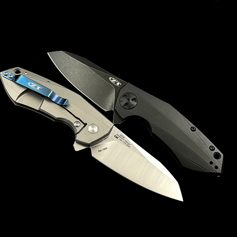 ZT 0456 Ceramics Bearing Folding Knife Mark 204P Titanium Handle ...