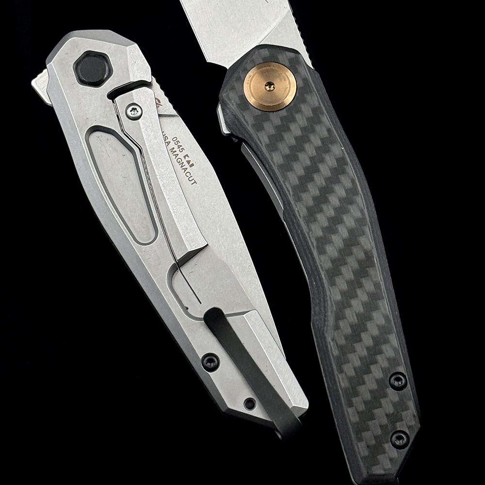 ZT 0545 Flipper Knife CPM MagnaCut Blade, Carbon Fiber Handle Outdoor ...