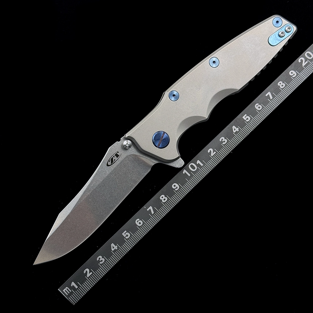 ZT 0392 Ceramic Bearing TC4 Titanium Handle Folding Knife Outdoor ...