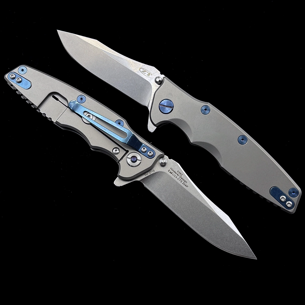ZT 0392 Ceramic Bearing TC4 Titanium Handle Folding Knife Outdoor ...