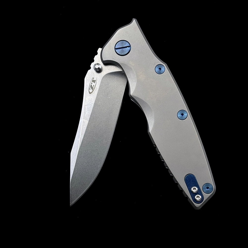 ZT 0392 Ceramic Bearing TC4 Titanium Handle Folding Knife Outdoor ...