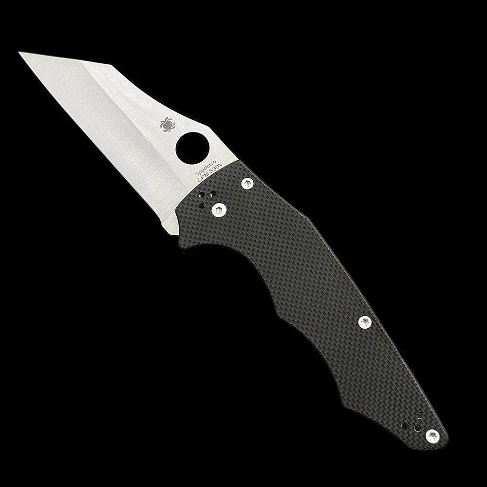 C253GP YoJumbo Folding Knife 4" S30V Satin Plain Blade, Coarse Black ...