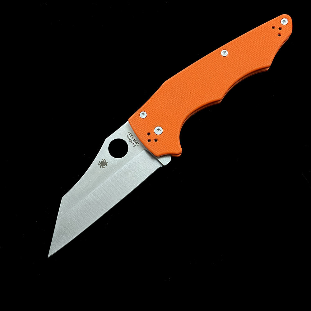 C253GP YoJumbo Folding Knife 4" S30V Satin Plain Blade, Coarse Black ...