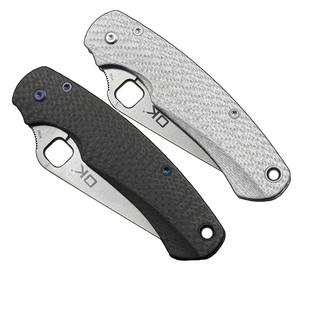 OK-81CF Carbon Fiber Handle M390 Blade Ceramic Bearing Folding Knife