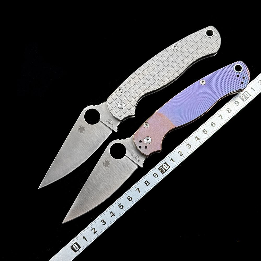 C81TI PM2 100% M390 Blade Ceramic Bearing TC4 Handle Folding Knife