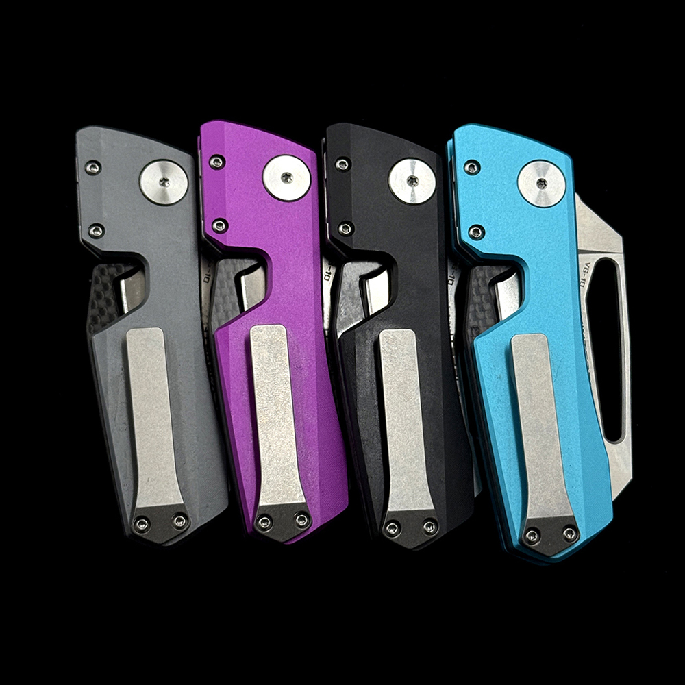 WT B4 %100 VG-10 Blade（With logo）Magnet Inside Aluminum Folding Knife