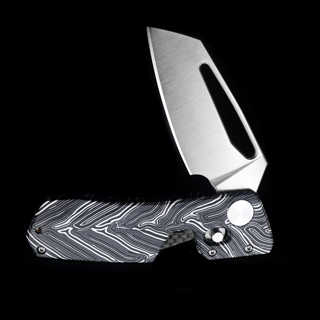 WT blade B4 Magnet Inside G10 Dam-pattern handle %100 VG10 blade ...