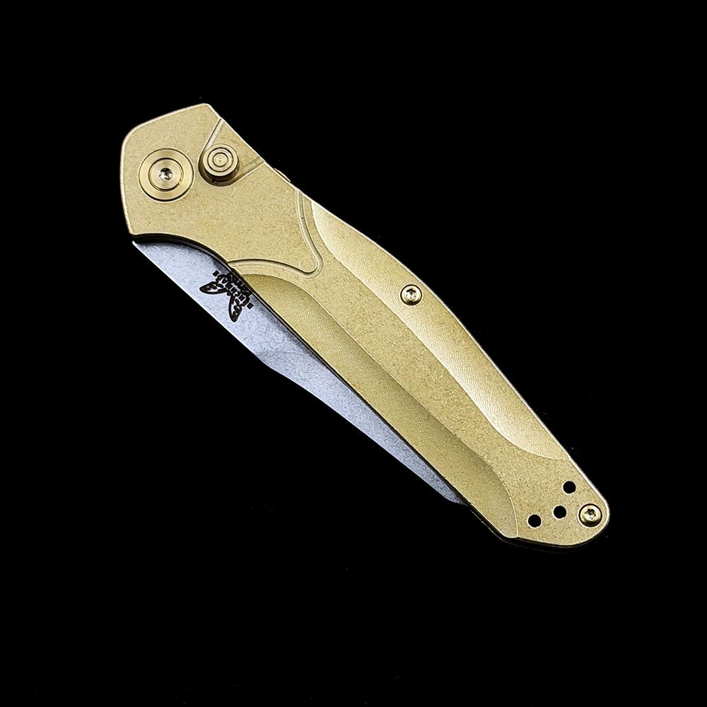 BM 9400 Osborne AUTO Bronze Handle Folding Knife