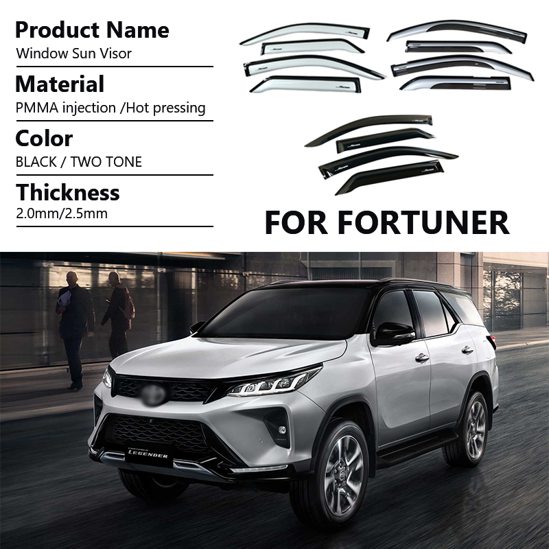 sjcar|Window Visor Wind Deflector for Toyota Fortuner