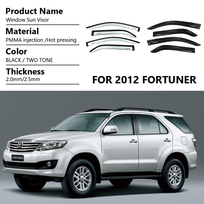Window Sun Visor Wind Deflector for Toyota Fortuner|sjcar.net