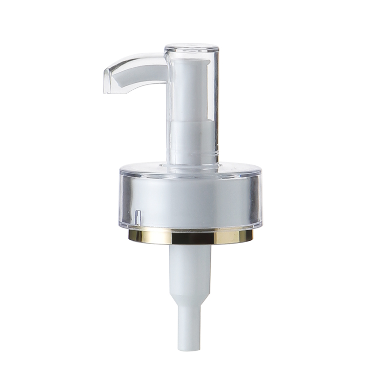 White Plastic 28mm Liquid Lotion Pump covered with Acrylic Foam pump ...