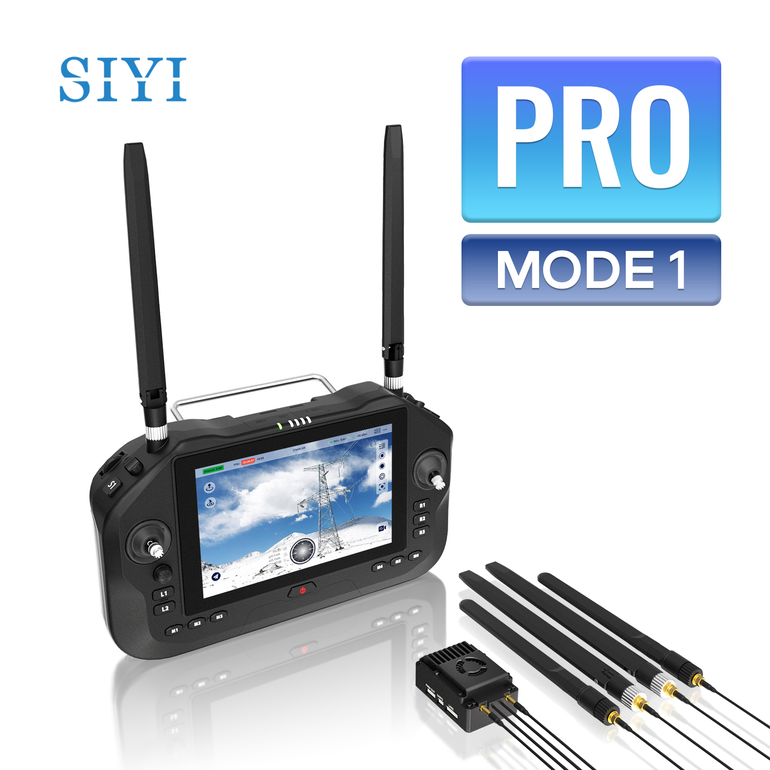 SIYI UniRC 7 / 7 Pro Dual Frequency 2.4 & 5 GHz Handheld Ground Station ...