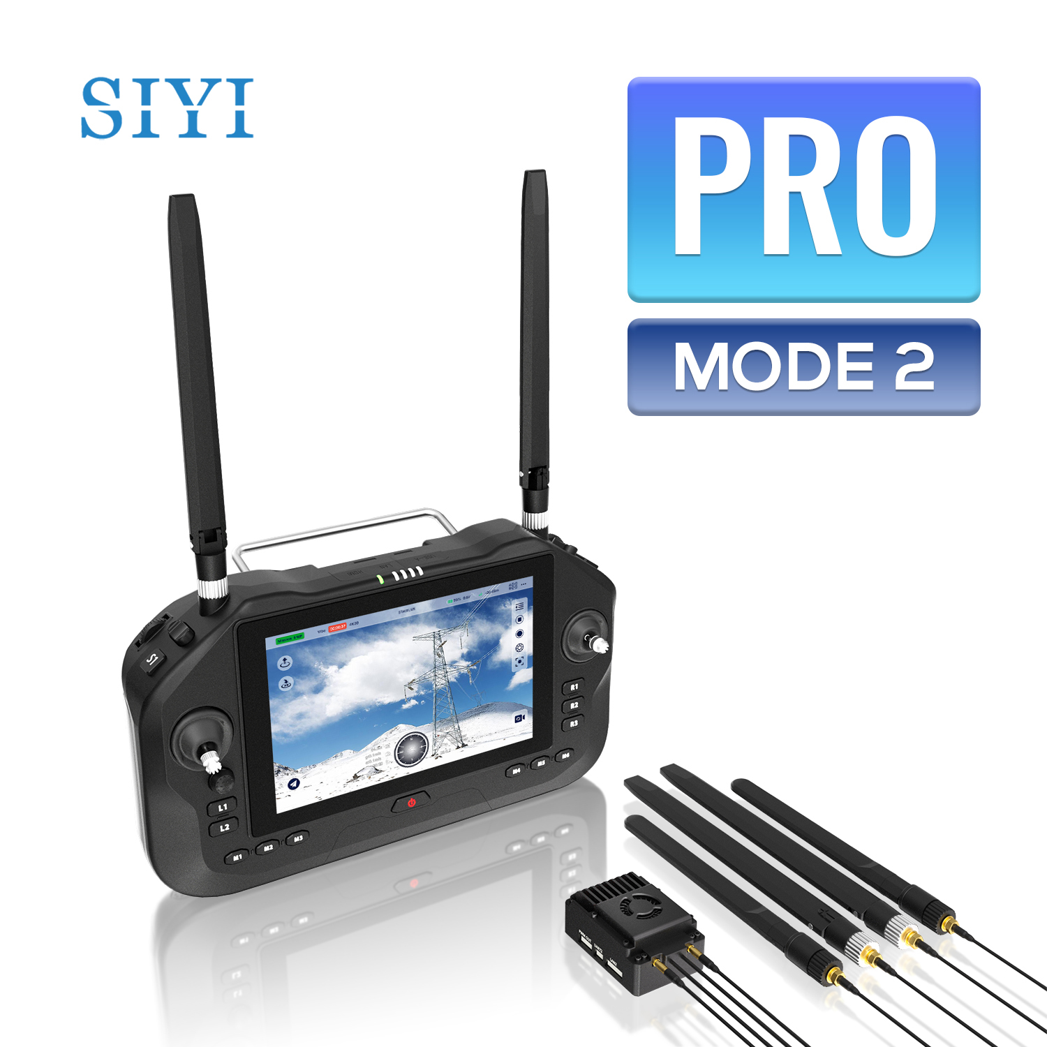 SIYI UniRC 7 / 7 Pro Dual Frequency 2.4 & 5 GHz Handheld Ground Station ...
