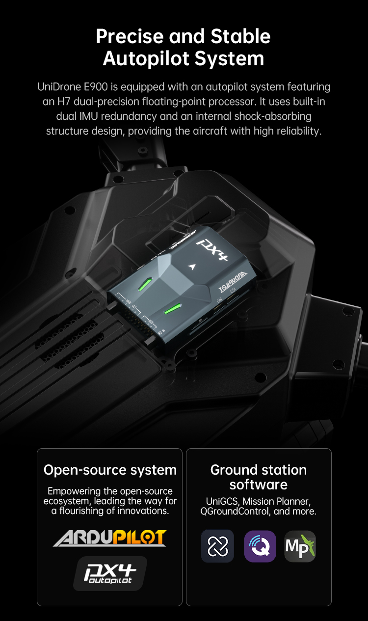 Reebot Robotics UniDrone E900 Enterprise Drone Platform 2.1kg Payload 55-min Flight Time 35KM ...