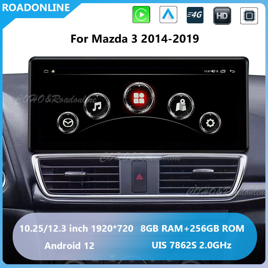 Mazda 3 Car radio Multimedia Player 10.25''screen 12.3''screen 2014 ...