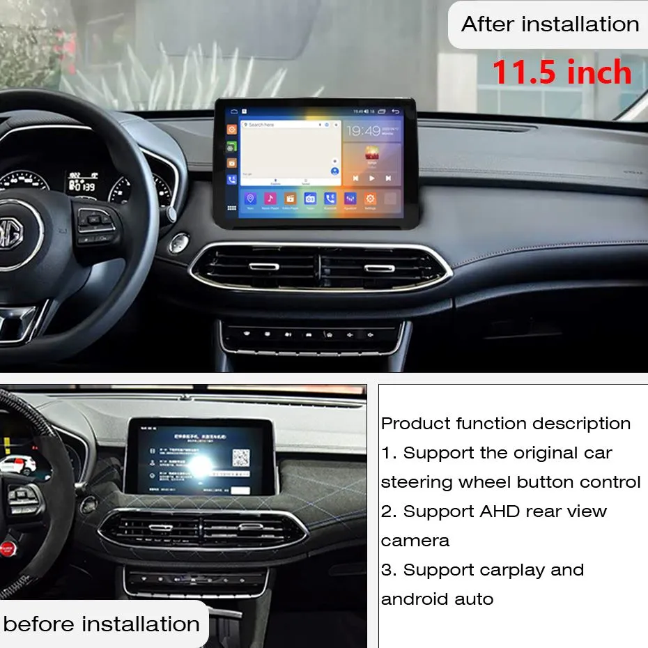 For MG HS 2018-2020 11.5 inch car radio Android 15 2000*1200 8GB RAM+ ...