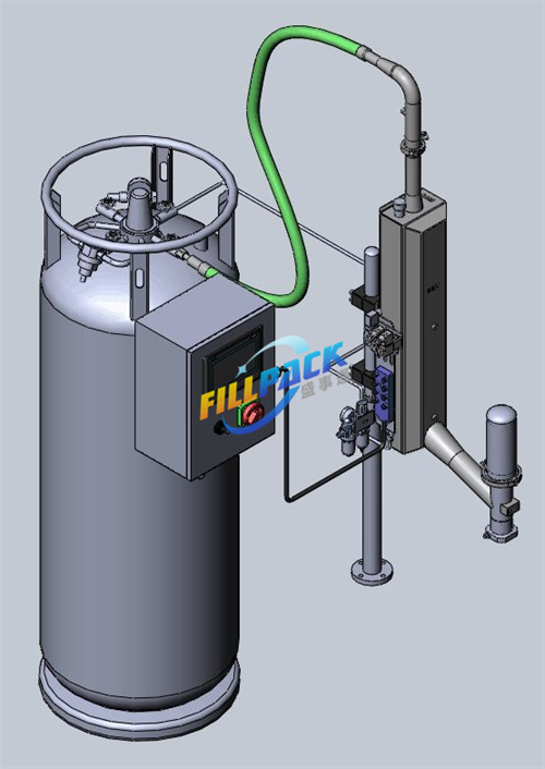 Liquid nitrogen dosing and purging machine for food and beverage ...