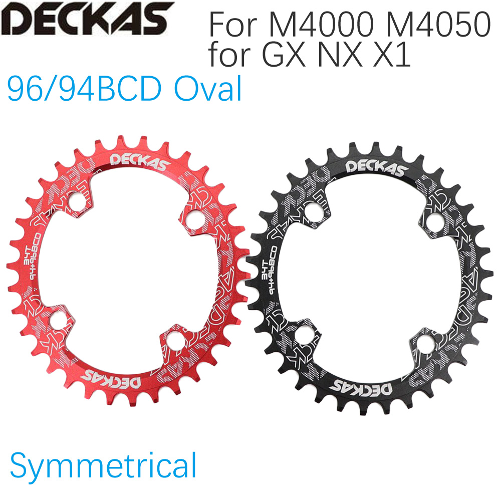 Deckas Oval Chainring 96BCD 94BCD 32t 34t 36t 38t Single Tooth Plate MTB Mountain Bike 96 BCD ...