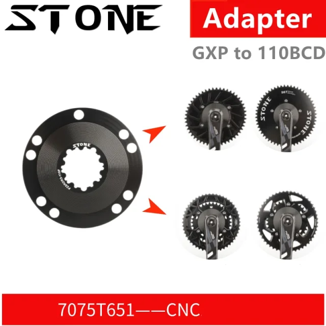 Stone Chainring Spider Adapter Converter GXP To 110BCD 4 bolts 5 Arms ...