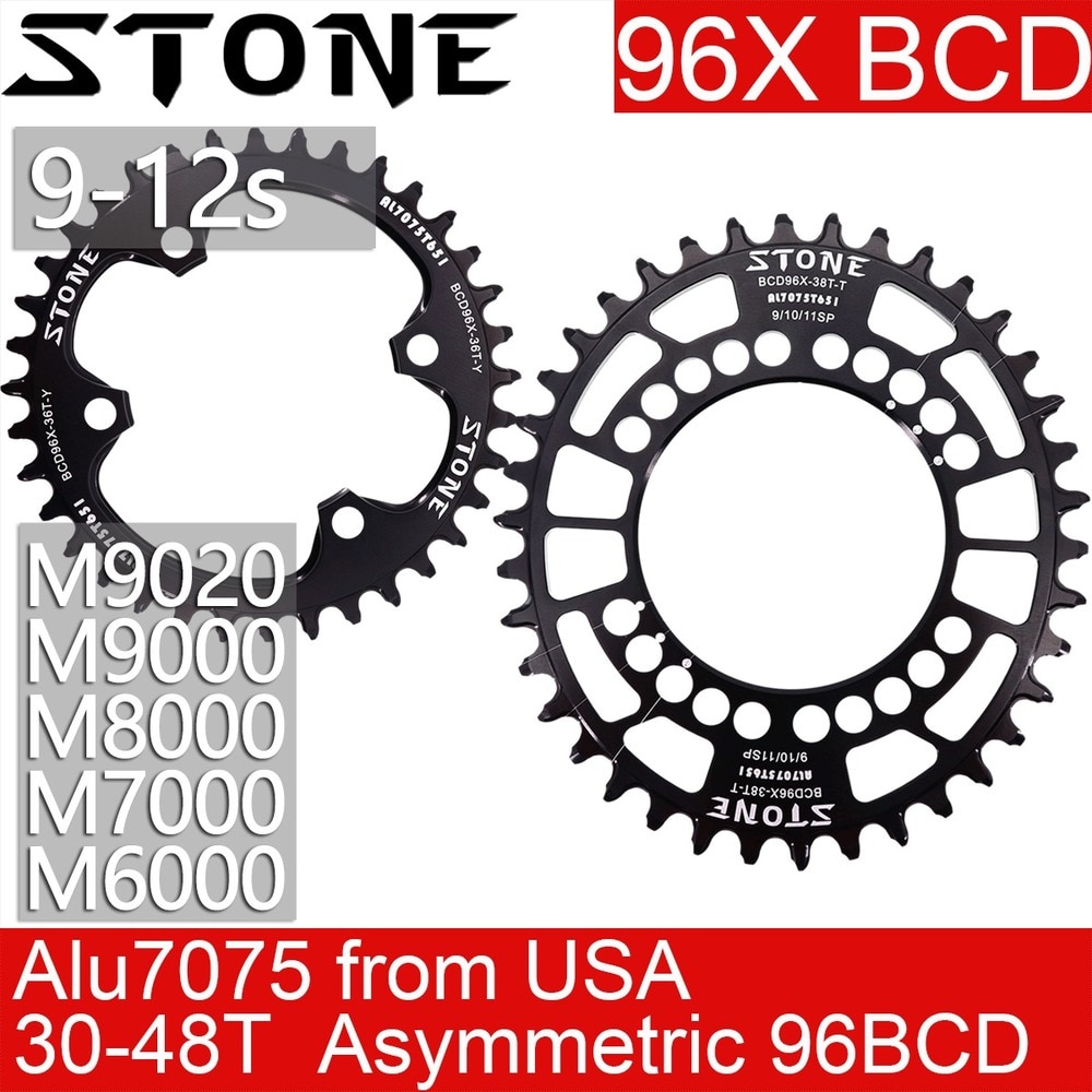 Stone Chainring 96 BCD Round Oval for M7000 M8000 M9000 M9020 MTB Bike ...