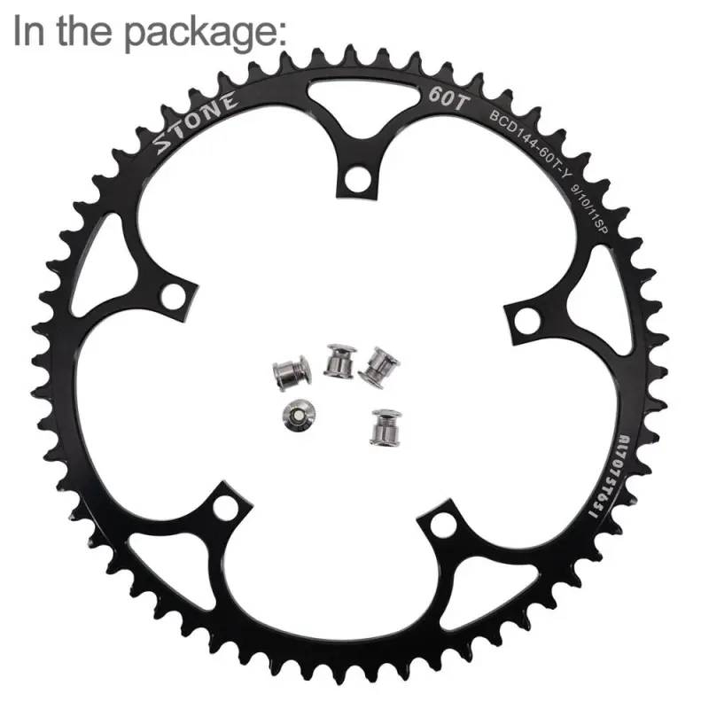 Stone 144BCD Chainring Track Bike fixie Fixed Gear Narrow n Wide 44 46 ...