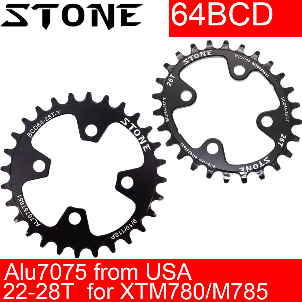 Stone Chainring 64BCD Oval Round for Shimano XTM780 M785 BMX 22T 24t ...