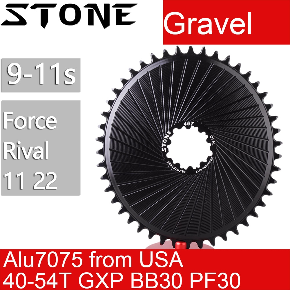 Stone Chainring GXP oval Gravel road bike Rival 11 22 Force 11 22 ...