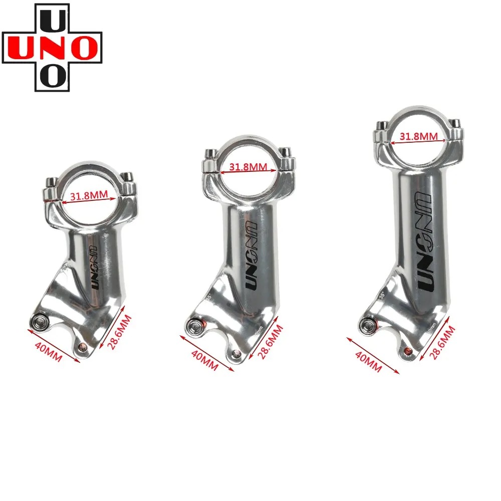 UNO Silver Bike Stem Ultralight 7 17 35 Degree MTB Road Stem for Fork ...