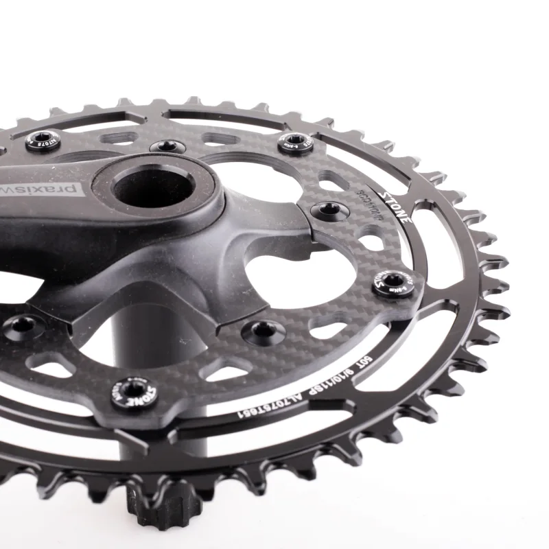Stone Round Chainring inner offset carbon 110BCD 5 Bolts for Rotor Foce ...
