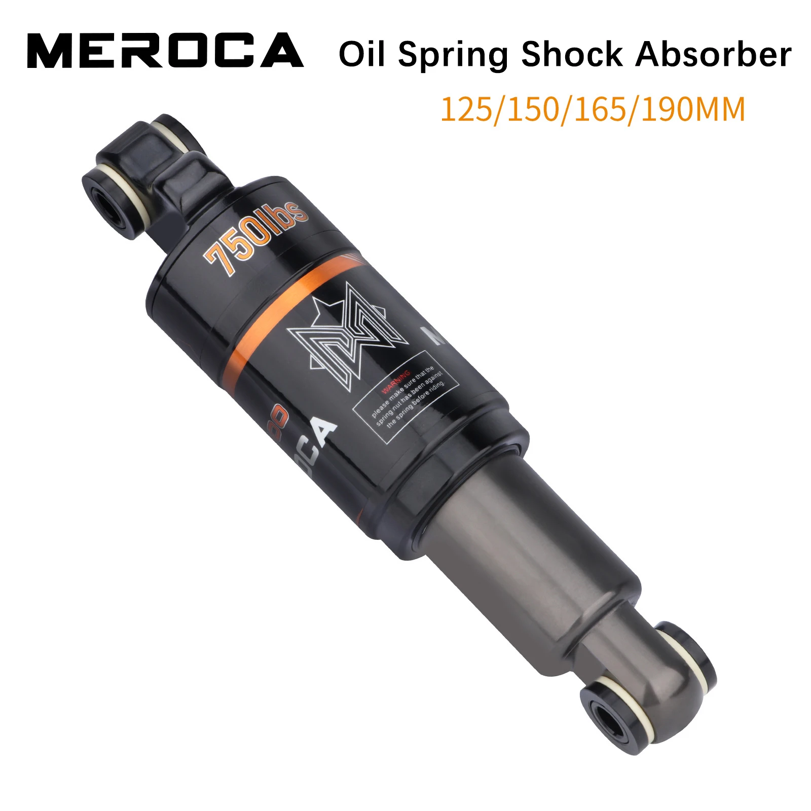MEROCA Bicycle Oil Spring Shock Absorber 125 150 165mm 850/750/1000lbs ...