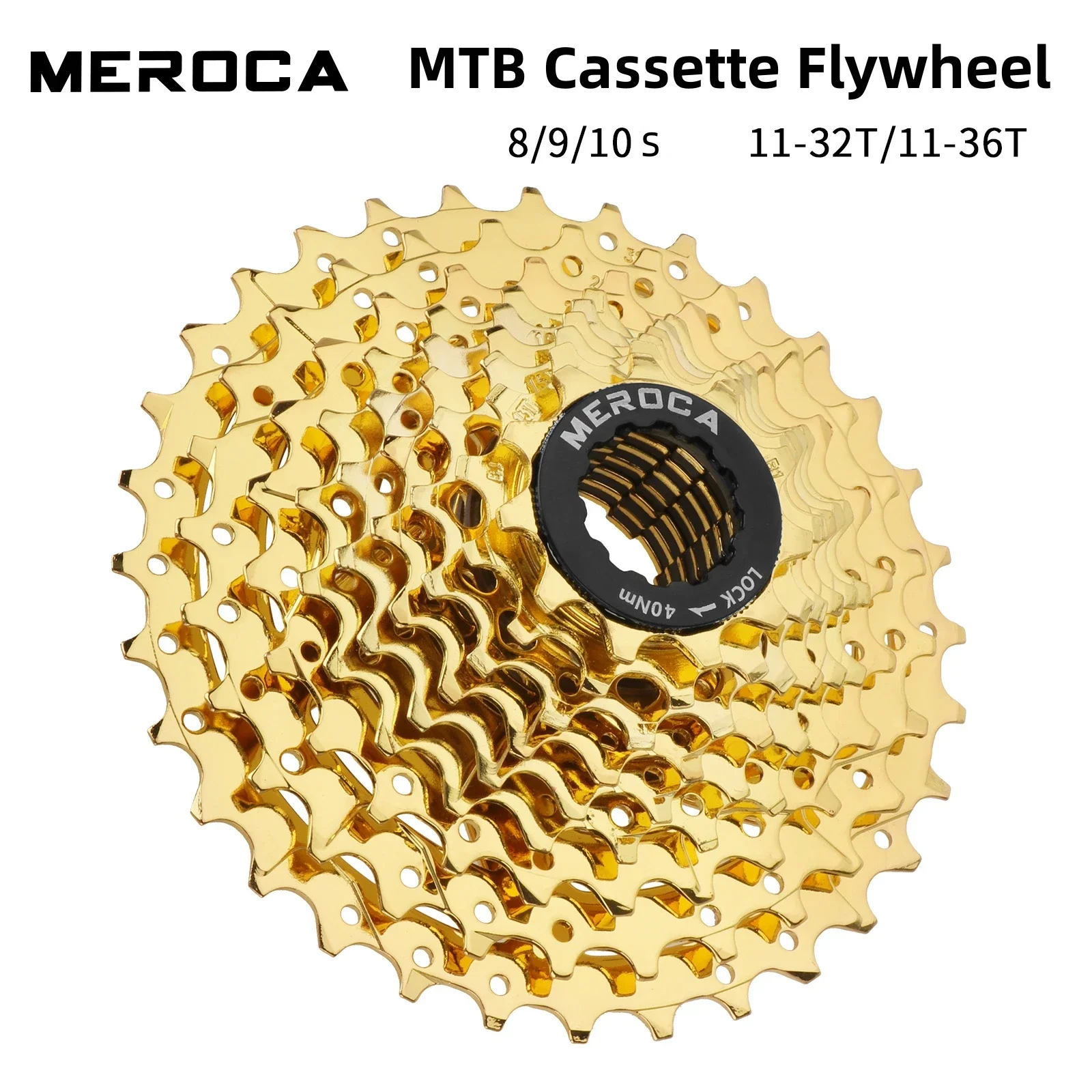 MEROCA Mountain Bike Cassette Flywheel 8s 9s 10s Gold Rear Wheel ...