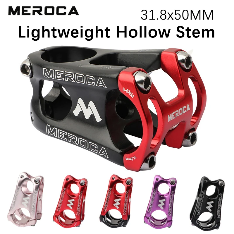 MEROCA Mountain Bike Short Stem Lightweight Hollow Stem Aluminum Alloy ...