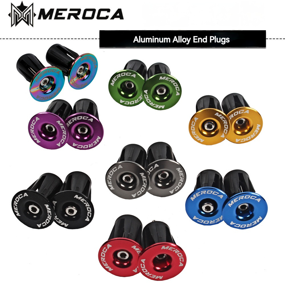 Meroca Bike Handlebar End Plugs Aluminum Alloy Handle Bar End Cap for ...