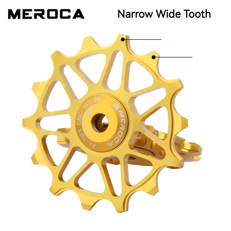 Meroca 12T 14T Bike Pulley Wheel Jockey Wheel Aluminum Alloy Sealed ...