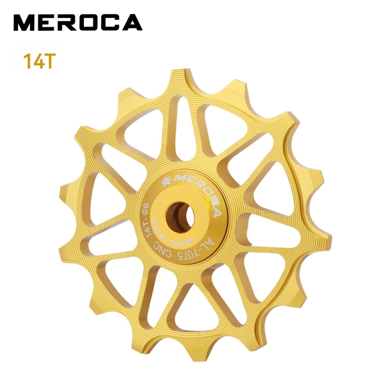 Meroca 12T 14T Bike Pulley Wheel Jockey Wheel Aluminum Alloy Sealed ...
