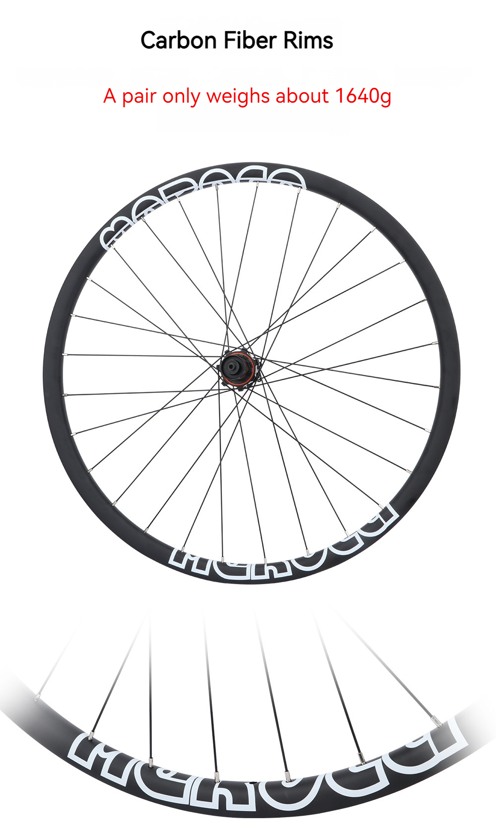 Meroca Carbon Fiber Mountain Bike Wheelset 27.5/29 inch Straight pull ...