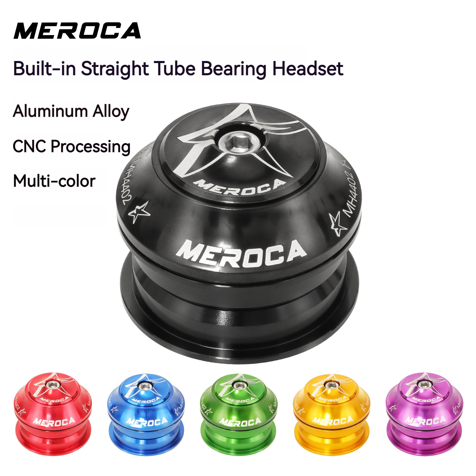 Meroca MTB Bicycle Bearing Headset Ultralight Bike 44mm Built-in ...