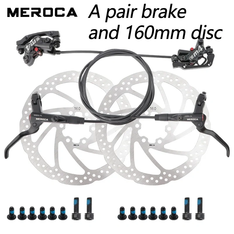 Meroca Bike Brake 4 piston cylinder Hydraulic MTB Brake brake oil ...