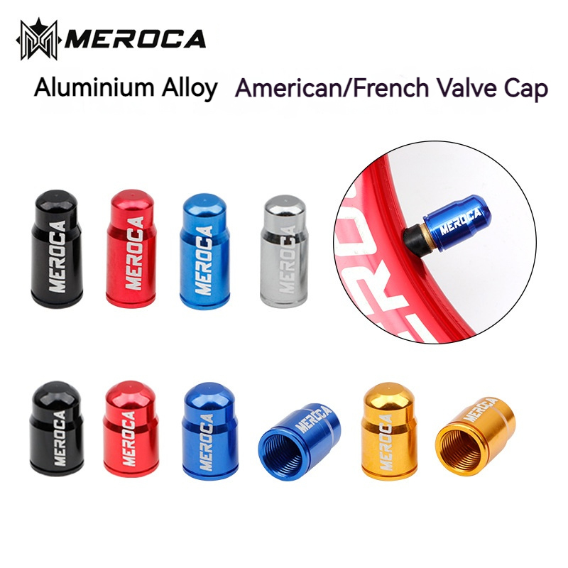 MEROCA 2pcs Aluminum Alloy Bicycle Valve Caps Mountain Bike Road Bike ...