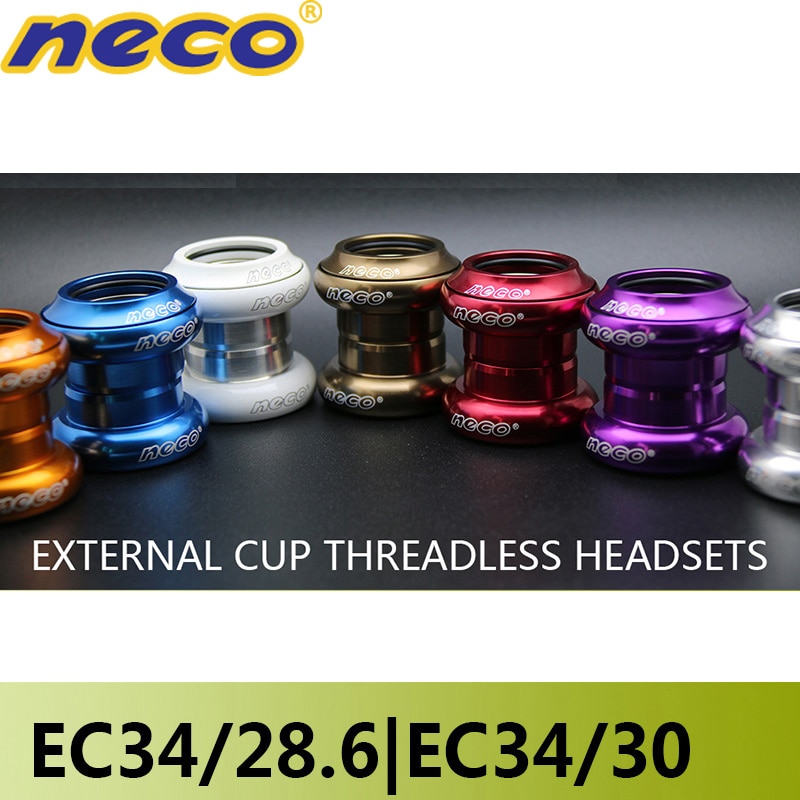 Neco Bike Bearing Headsets 34mm Threadless External Cup 1 1/8 1.125 ...