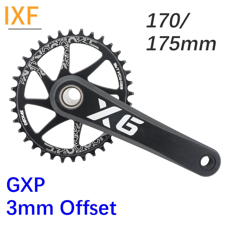IXF GXP crankset MTB Bike Aluminum 3mm offset gxp chainring round oval ...
