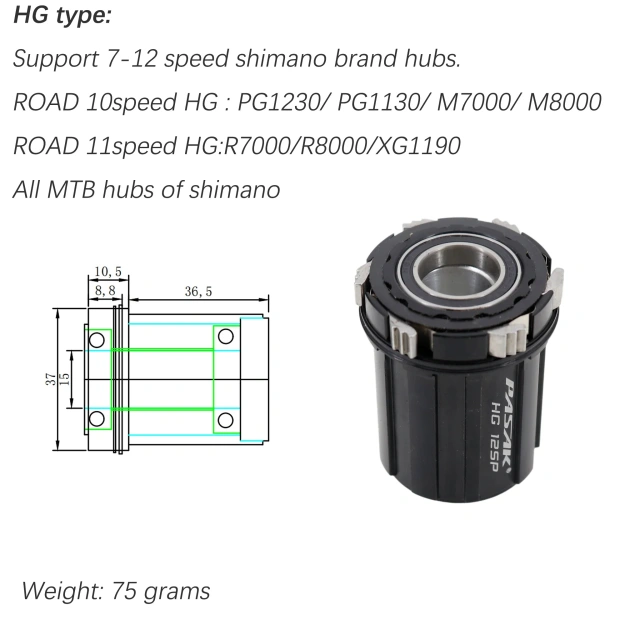 Bike Freehub body 12s Micro Spline driver freehub body for XDR XD MTB 8 ...