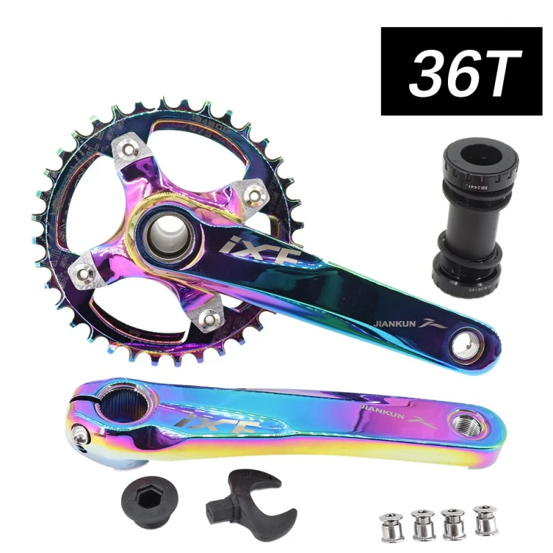 IXF MTB Crankset 104BCD Bike Crank 170 175 Snail Chainring 32t 34t 36t ...