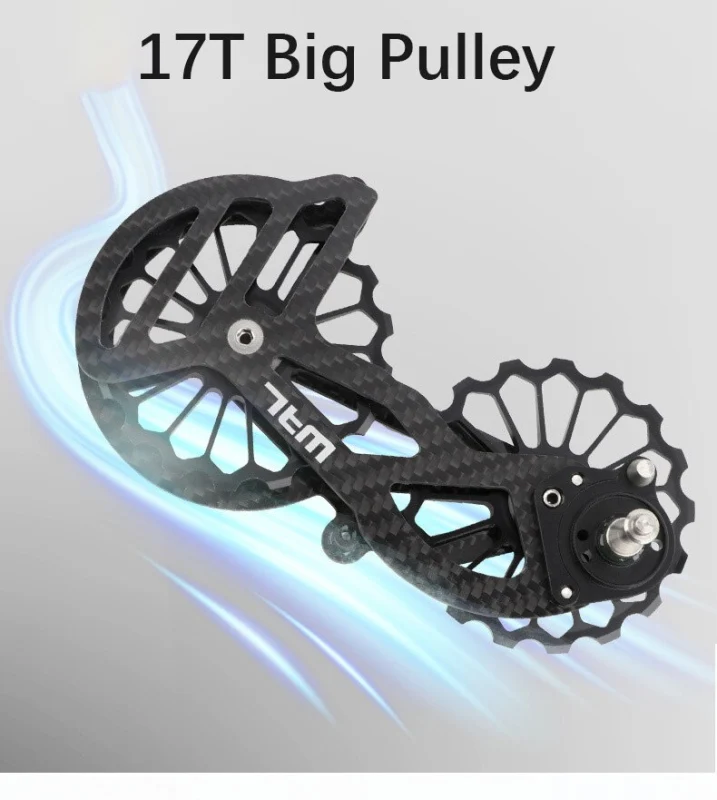 Road Bike Rear Derailleur Carbon Fiber Ceramic Bearing 17T Pulley Guide Wheel R5800 R6800 R7000 ...