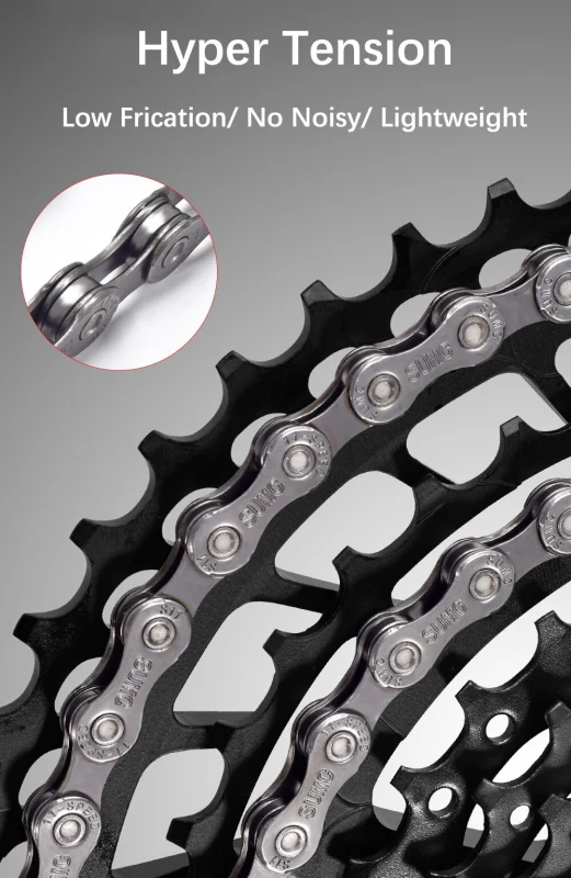 SUMC Bike Chain Grey X8 X9 X10 X11 Lightweight For 8 9 10 11 Speed MTB Road Bike Folding bike