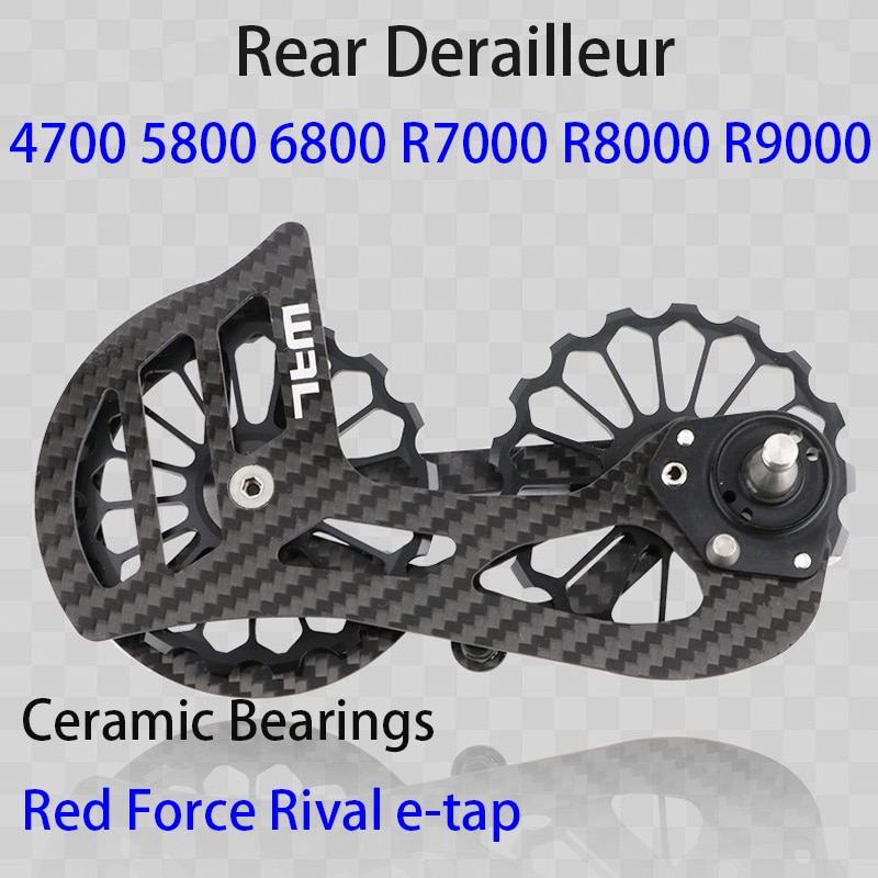 Road Bike Rear Derailleur Carbon Fiber Ceramic Bearing 17T Pulley Guide Wheel R5800 R6800 R7000 ...